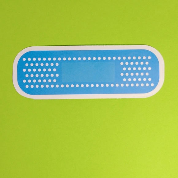 Design | 110 Simple Blue Bandaid Matte Vsco Die Cut Sticker | Poshmark